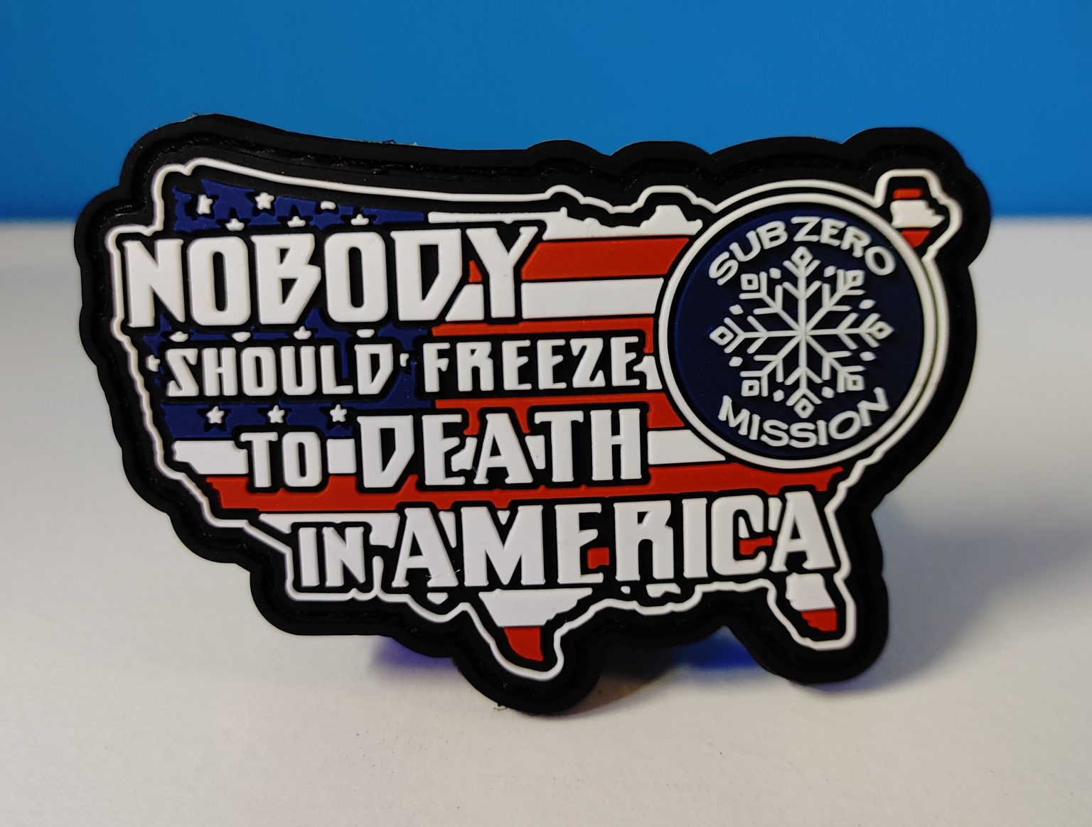 PVC Nobody Should Freeze to Death in America patch – Sub Zero Mission