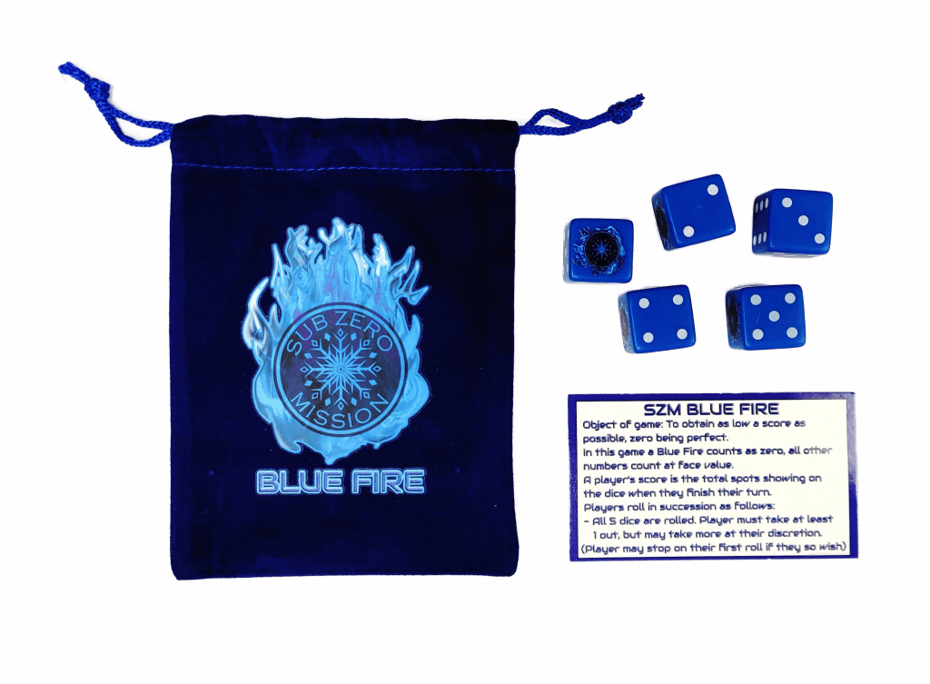 Blue Fire Dice Game – Sub Zero Mission